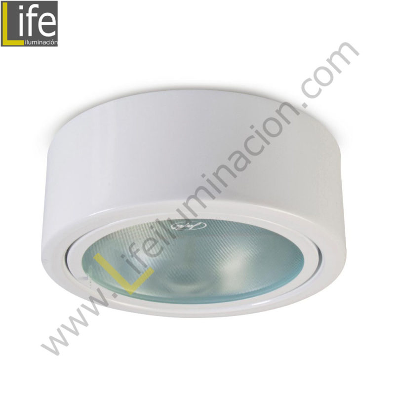 SPOT-18B-2X27 SPOT 18CM PARA ADOSAR BLANCO | LIFE ILUMINACION